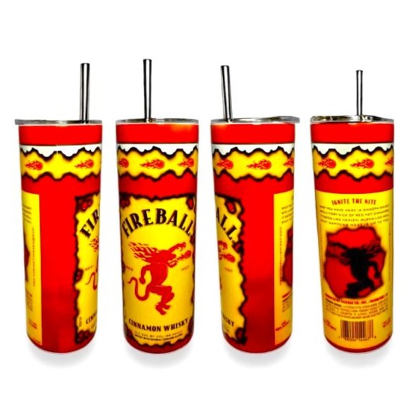Hand Crafted | Dining | Fireball 2 Oz Tumbler With Slide Lid And ...